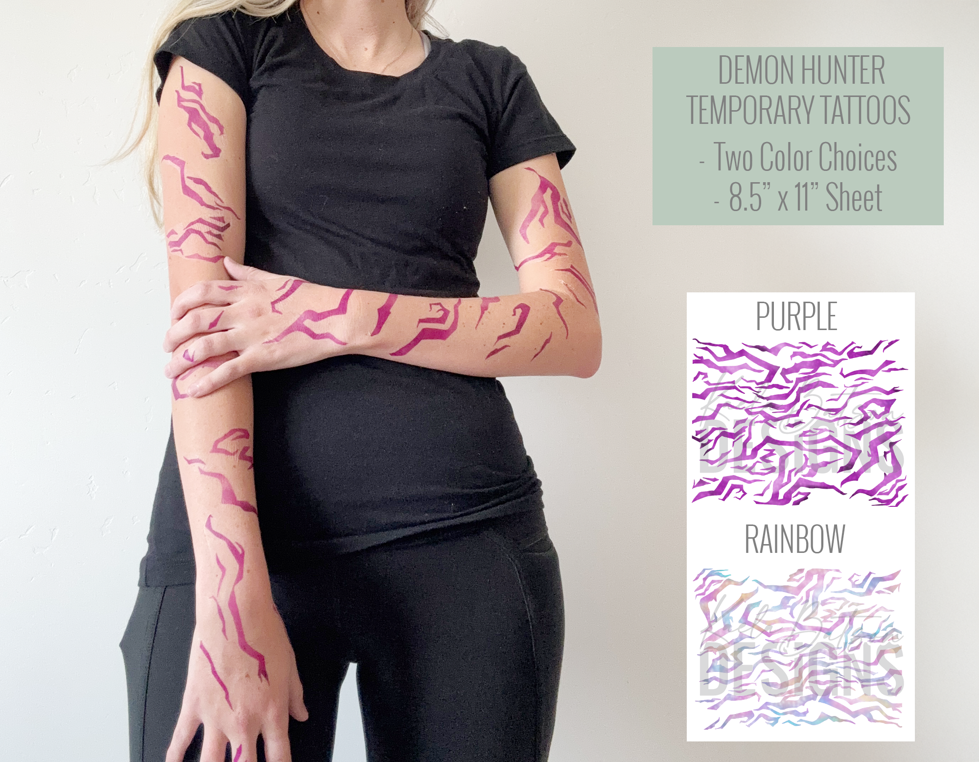 K-Pop Demon Hunter Temporary Tattoo Set – Kaela Batson Designs LLC